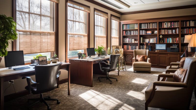 Inspiring Office Interior Design Transitional Style Generative AI AIG ...