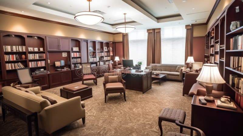 Inspiring Office Interior Design Transitional Style Generative AI AIG ...