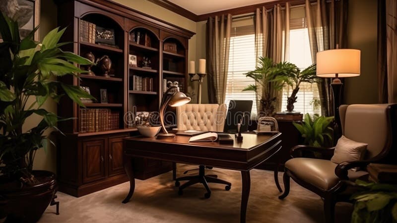 Inspiring Office Interior Design Transitional Style Generative AI AIG ...