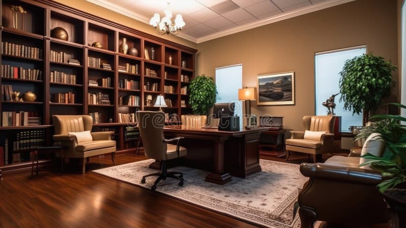 Inspiring Office Interior Design Transitional Style Generative AI AIG ...