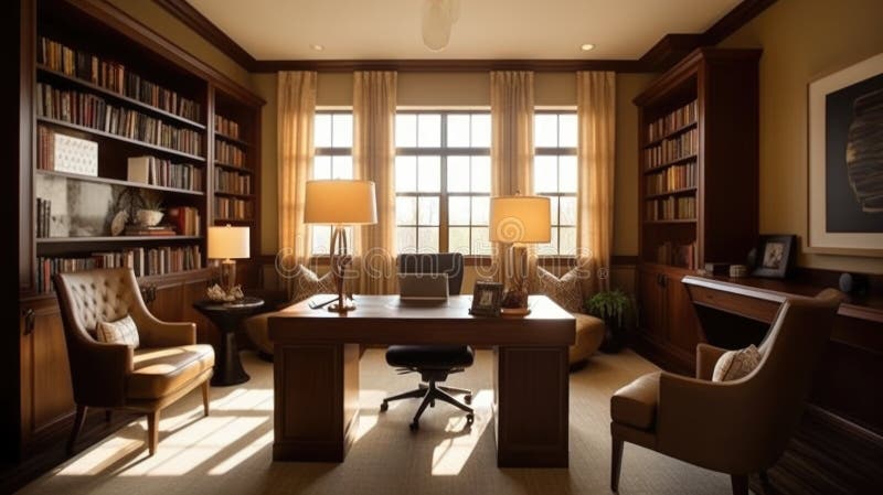 Inspiring Office Interior Design Transitional Style Generative AI AIG ...