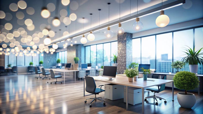 Inspiring OpenPlan Office Design Modern Gray and Blue Hues Create a ...