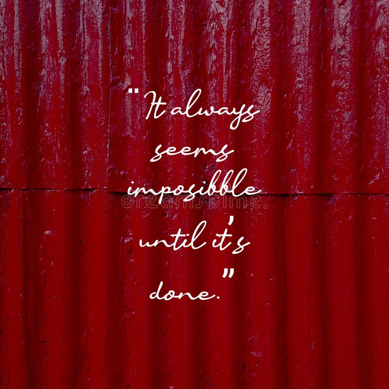 Inspiring Quotation with Fancy Lettering Stock Image - Image of words ...