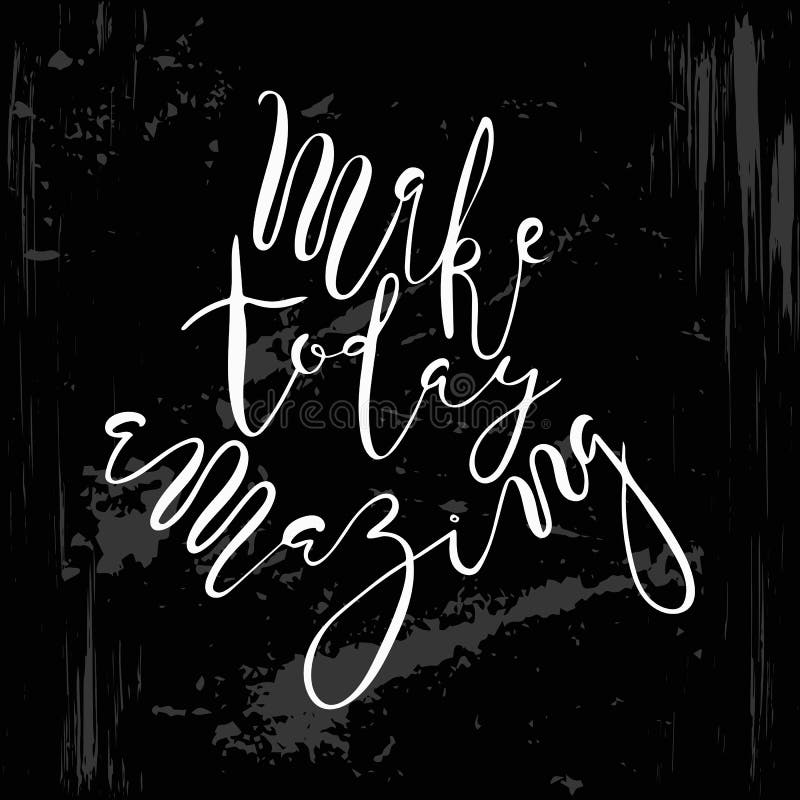 Inspiring Quote.Hand Drawn Lettering Stock Illustration - Illustration ...