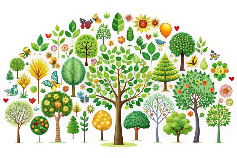 Inspiring Tree Illustrations a Visual Celebration of Sustainable Living ...