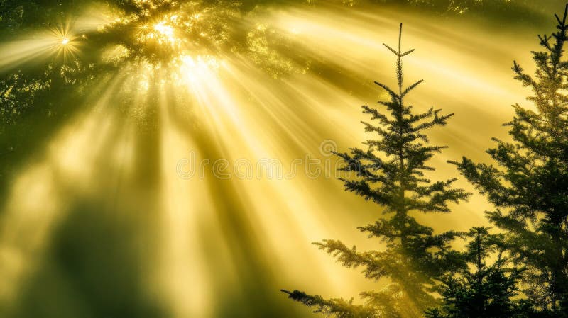 Inspiring Tree Reflections in the Morning Sun Rays Shining through ...