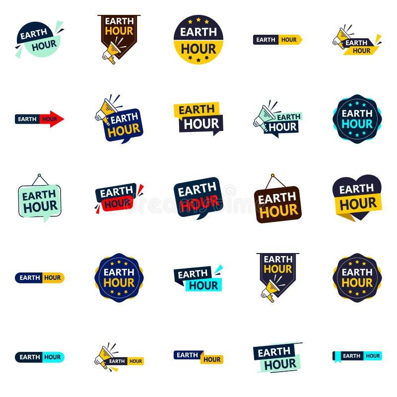 25 Inspiring Vector Designs in the Earth Hour Pack Perfect for ...