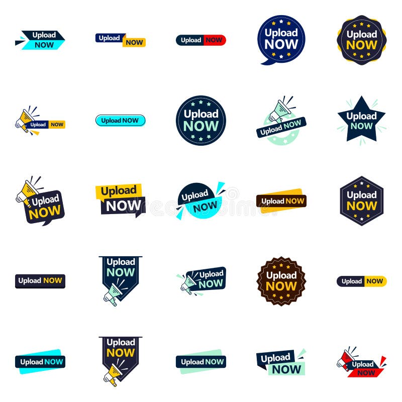 25 Inspiring Vector Designs in the Upload Now Pack Perfect for Branding ...