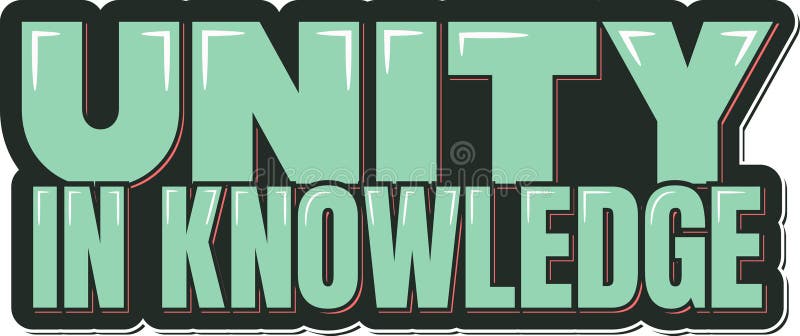 Unity in Knowledge Vector Lettering Stock Vector - Illustration of ...