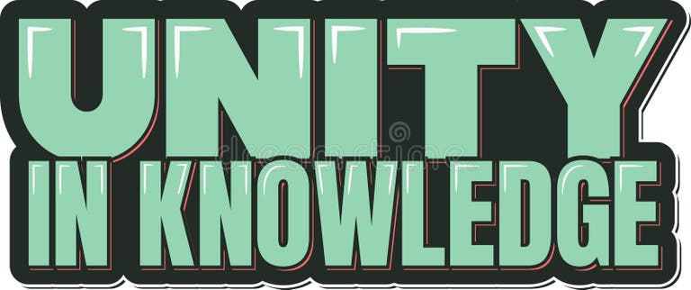 Unity in Knowledge Vector Lettering Stock Vector - Illustration of ...
