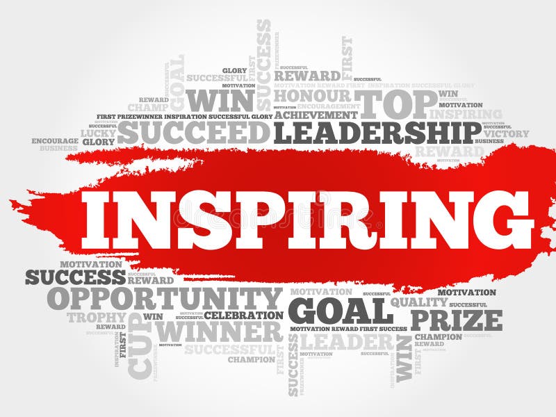 Inspiring word cloud stock illustration. Illustration of creative ...