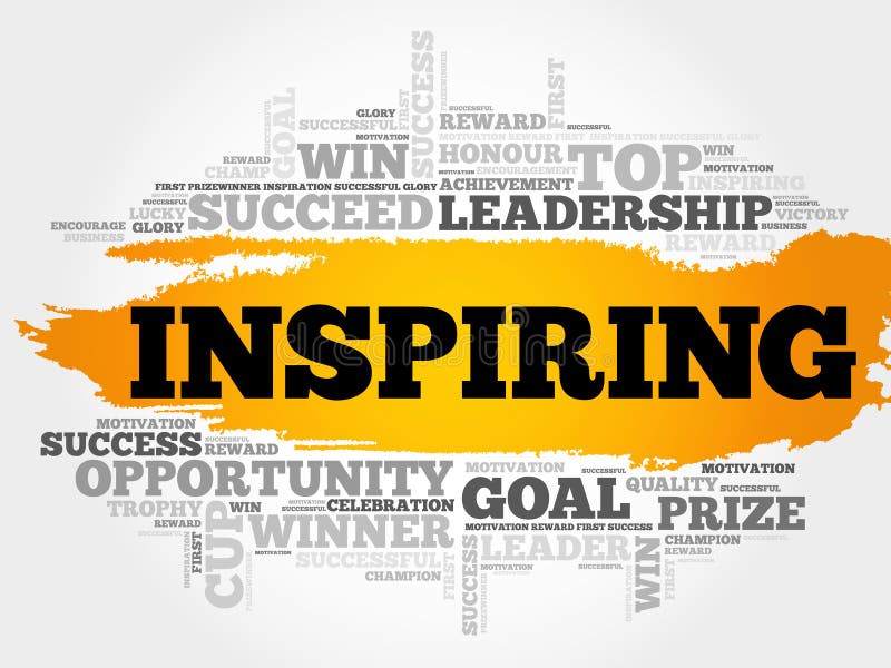 Inspiring word cloud stock illustration. Illustration of inspire ...