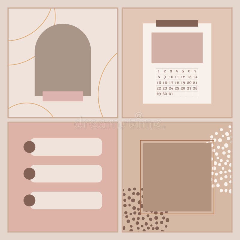 Social Media Post Templates. Vector Abstract Illustration Stock Vector ...