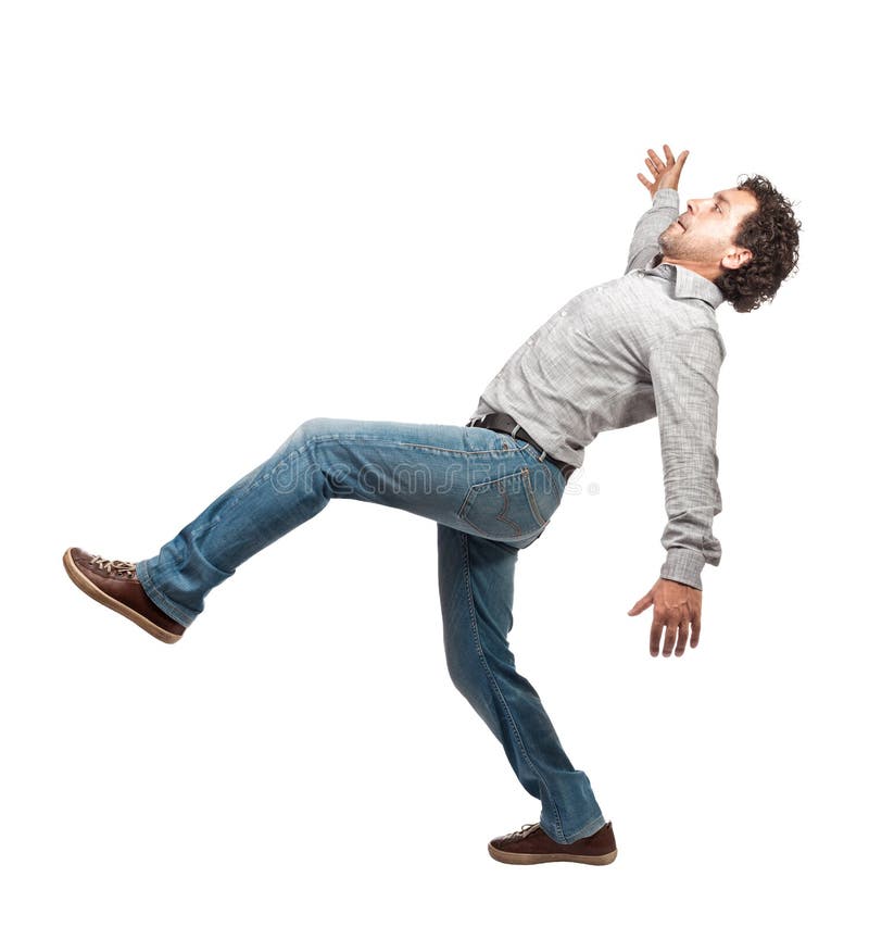 Man try to balance himself stock image. Image of balance - 17375381
