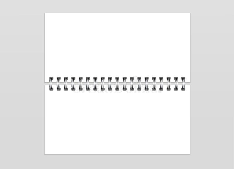 Horizontal Blank on Steel Springs. Notebook or Calendar. Empty White ...