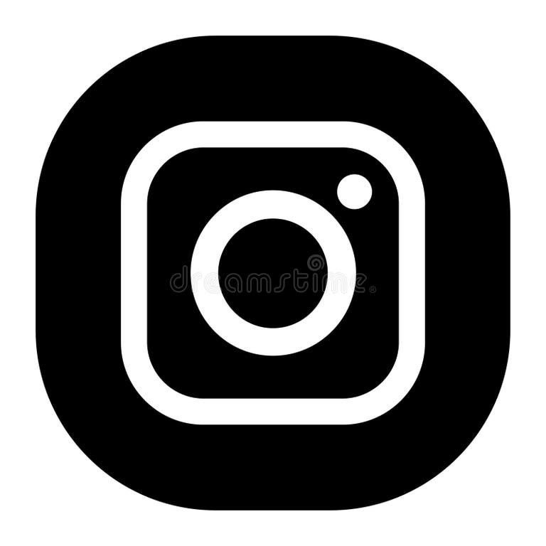Instagram App Vector Icon with Black Color Editorial Photography ...