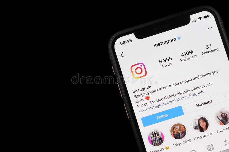 Instagram Application editorial stock photo. Image of marketing - 41438813