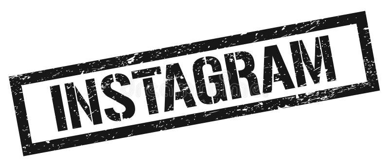 INSTAGRAM Black Grungy Rectangle Stamp Stock Illustration ...