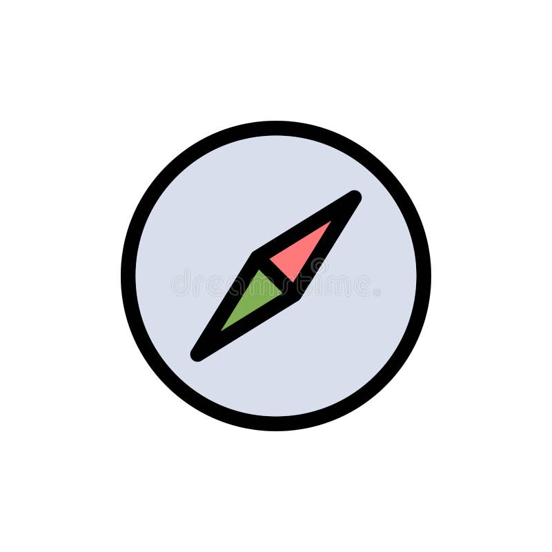 Instagram, Compass, Navigation Flat Color Icon. Vector Icon Banner ...