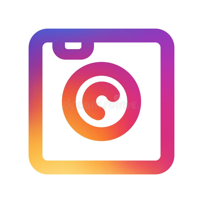 Instagram-Icon copy editorial photography. Illustration of lens - 81347292