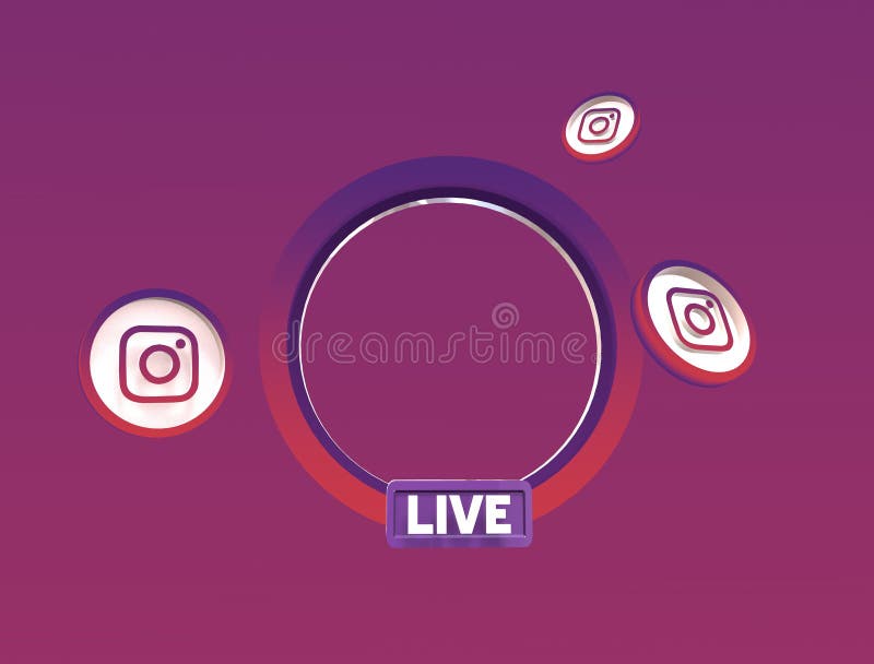 Instagram Live 3D Render Poster Illustration Editorial Photography ...