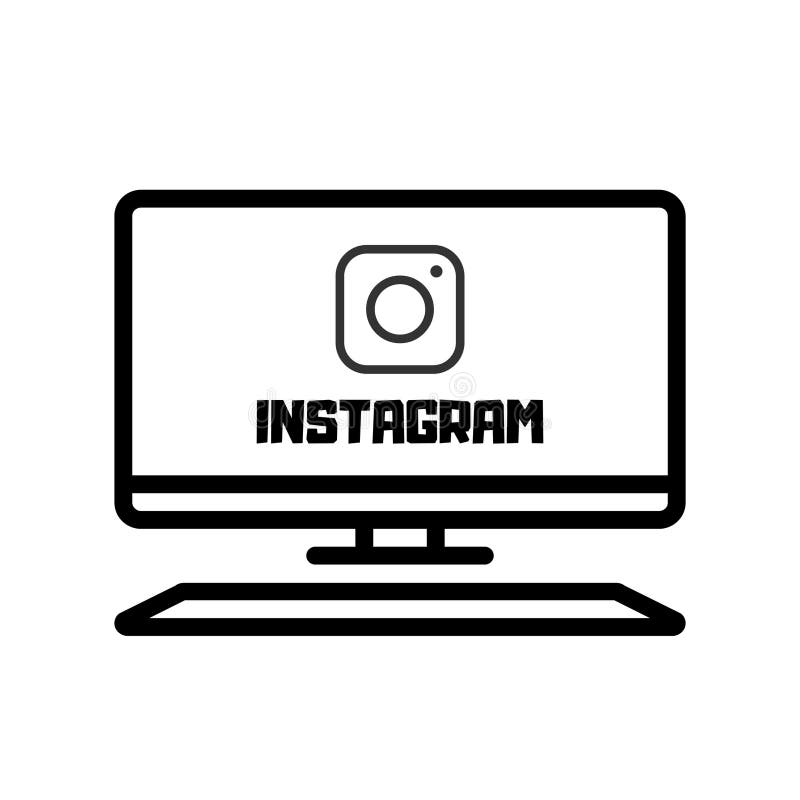 The Instagram Logo Icon Currently Being Used on the Computer Editorial ...