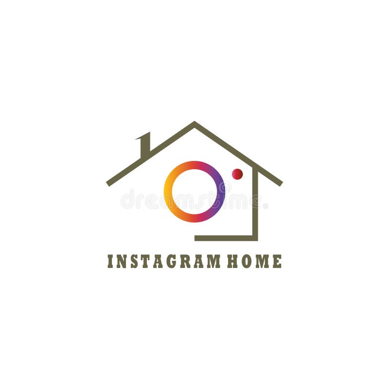 Instagram Logo Illustration House Vector Template Design Stock Vector ...
