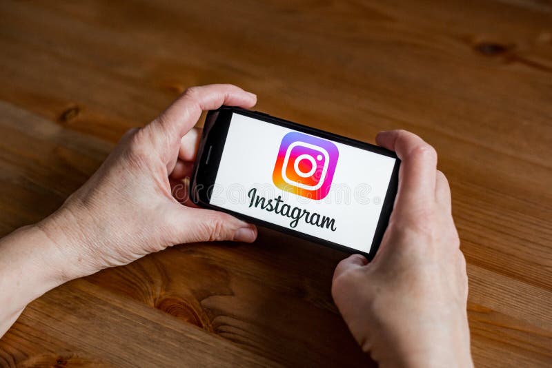 Instagram Logo Sign Application Screen on Mobile Phone Online Retail ...