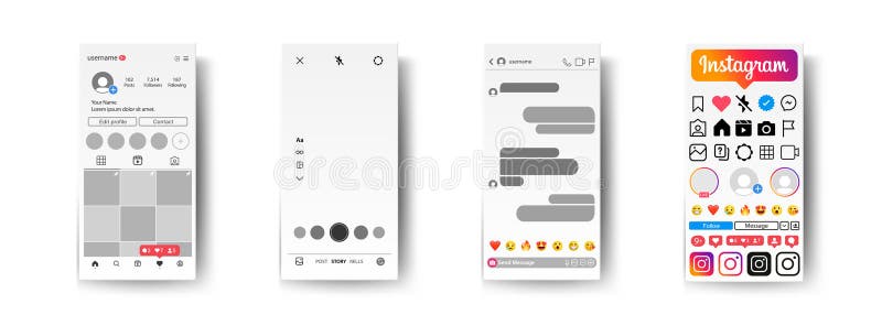 Instagram Post Template Vector Illustration. Perfect Social Media Post ...