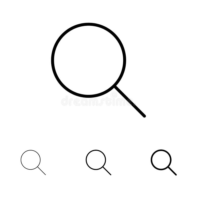 Instagram, Search, Sets Bold and Thin Black Line Icon Set Stock Vector ...