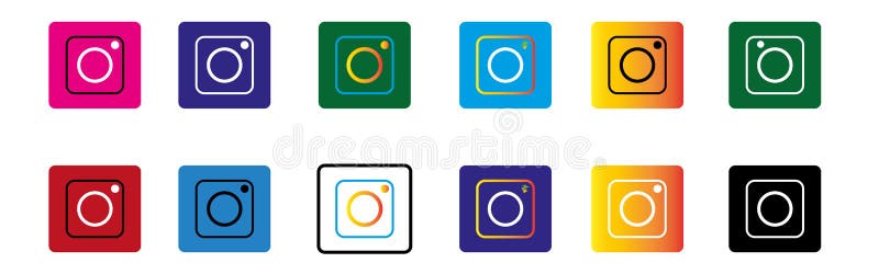 Instagram Social Media Icons Editorial Stock Photo - Illustration of ...