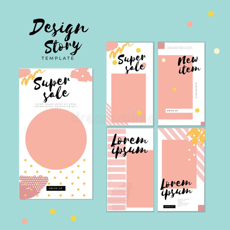 Instagram Social Media Layout Template Design Story Design Stock Vector ...