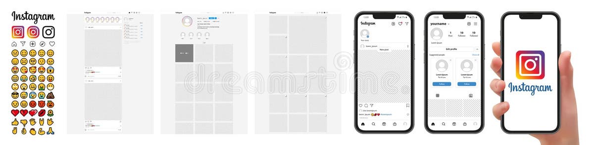 Instagram Mockup Stock Illustrations – 6,069 Instagram Mockup Stock ...