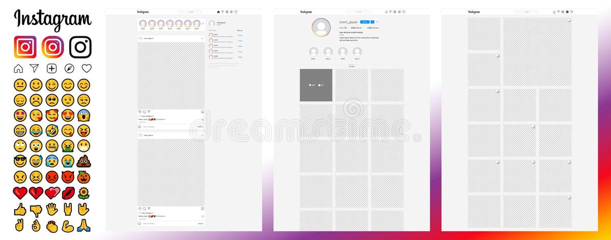 Instagram Wireframe Stock Illustrations – 253 Instagram Wireframe Stock ...
