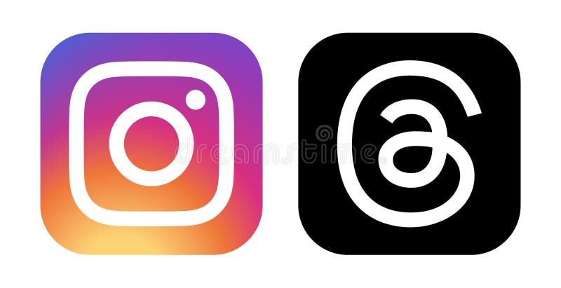 Instagram Set of Mobile App Interface Icons and Logos Editorial Image ...