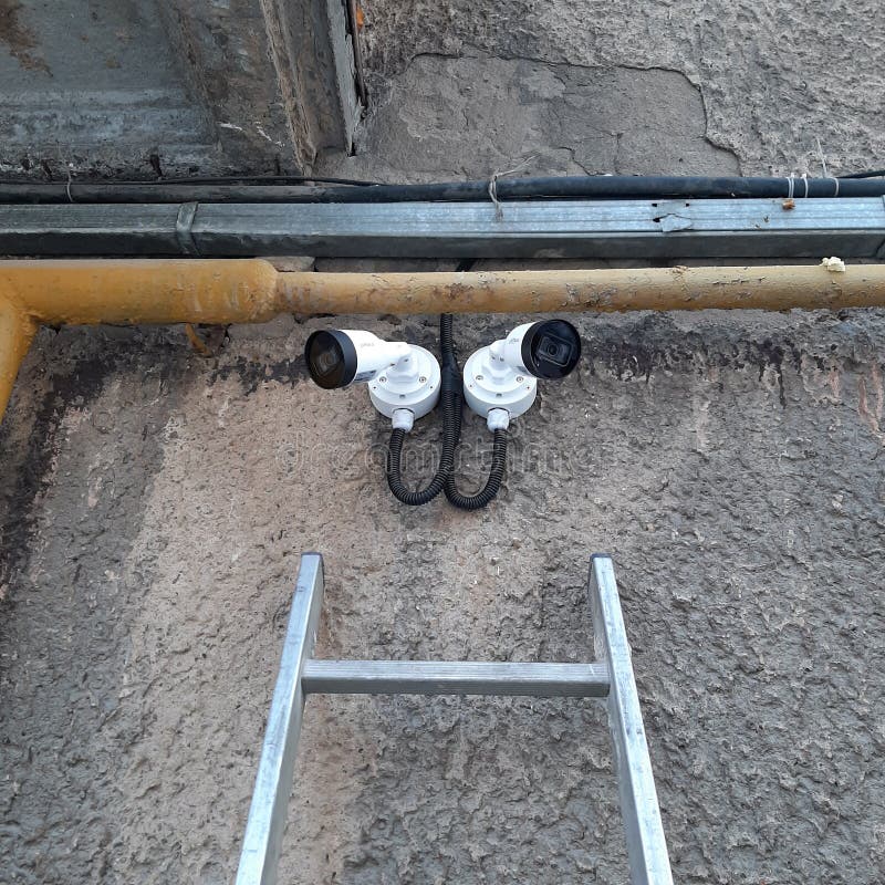Install CCTV camera dahua stock photo. Image of highquality - 174571998