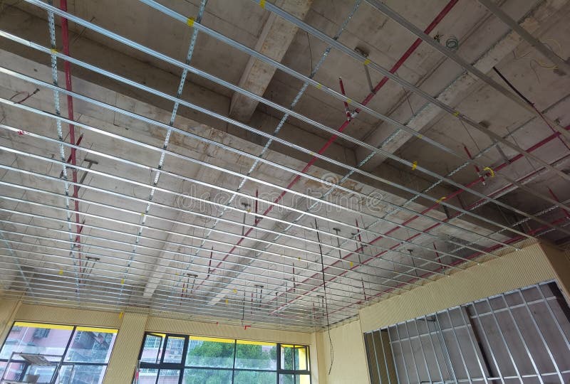 Install the ceiling frame stock photo. Image of roof - 312736790