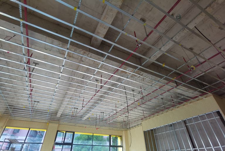 Install the ceiling frame stock photo. Image of roof - 312736790