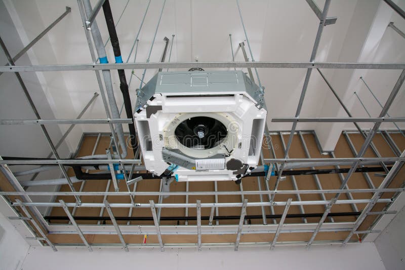 Install Ceiling Mounted Cassette Type Air Conditioner Unit at ...