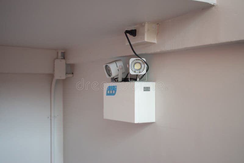 Install the Emergency Lighting System in the Building Stock Photo ...