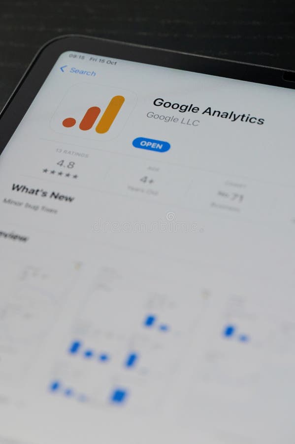 Install Google Analytics App on Smartphone Editorial Stock Photo ...