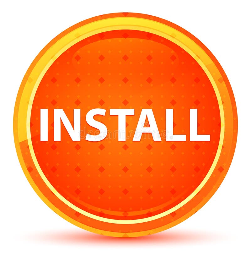 Install Natural Orange Round Button Stock Illustration - Illustration ...