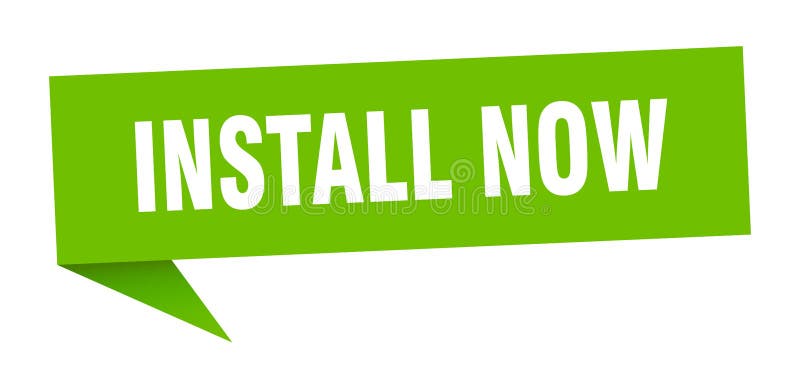 Install Now Banner. Install Now Speech Bubble Stock Vector ...