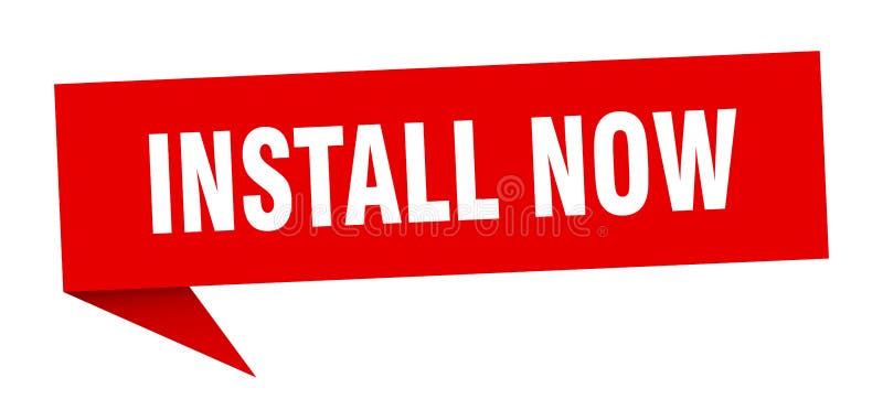 Install Now Banner. Install Now Speech Bubble Stock Vector ...