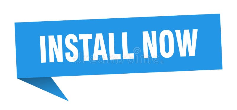 Install Now Banner. Install Now Speech Bubble Stock Vector ...