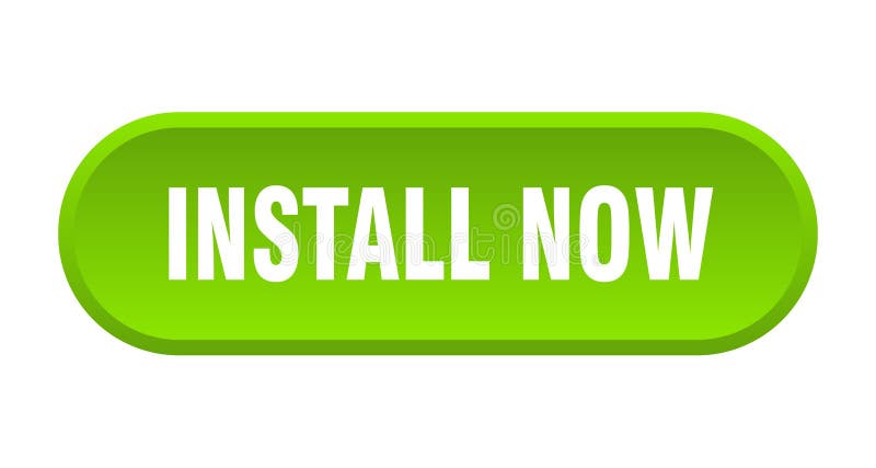 Install Now Button. Rounded Sign on White Background Stock Vector ...