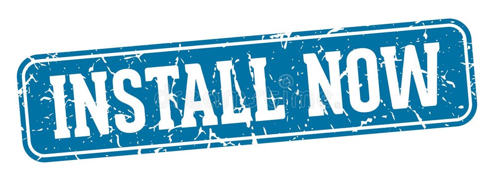 Install Now Rectangular Sign. Install Now Stamp Stock Vector ...