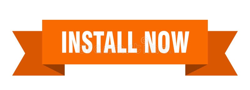 Install Now Ribbon. Install Now Isolated Band Sign Stock Vector ...