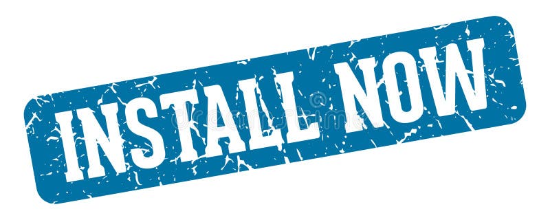Install Now Rectangular Sign. Install Now Stamp Stock Vector ...