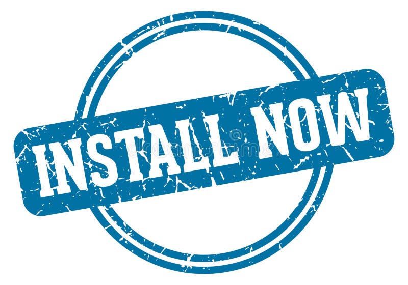 Install now stamp stock illustration. Illustration of overlay - 347741389